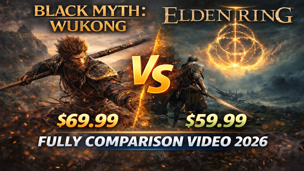 BLACK MYTH: WUKONG VS ELDEN RING | 69.99$ VS 59.99$ FULLY COMPARISON VIDEO 2026