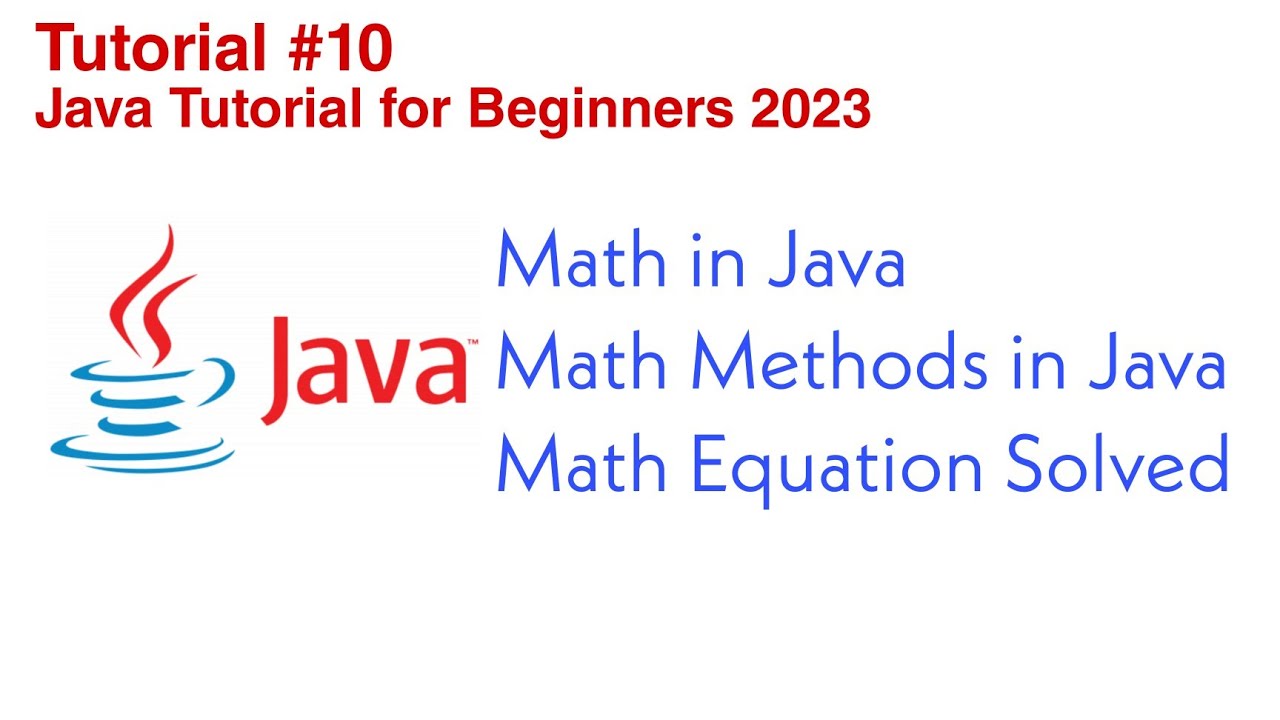 Math in Java | Math Methods in Java | Math Equation Solved | Java Tutorials