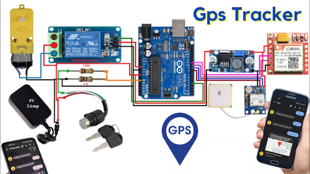 GSM + GPS Based Vehicle Location Tracking System using Arduino | GPS Tracker