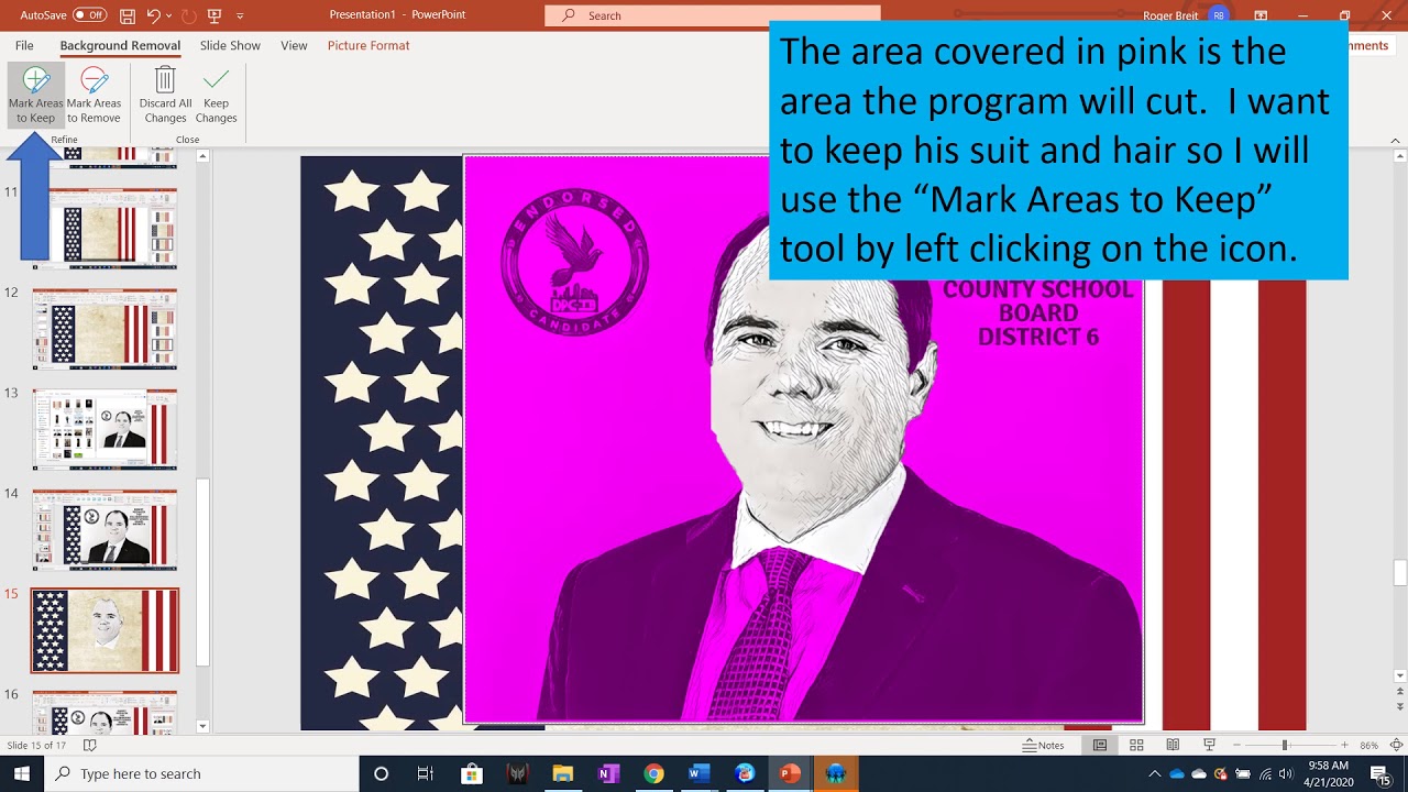 Creating composite images in power point