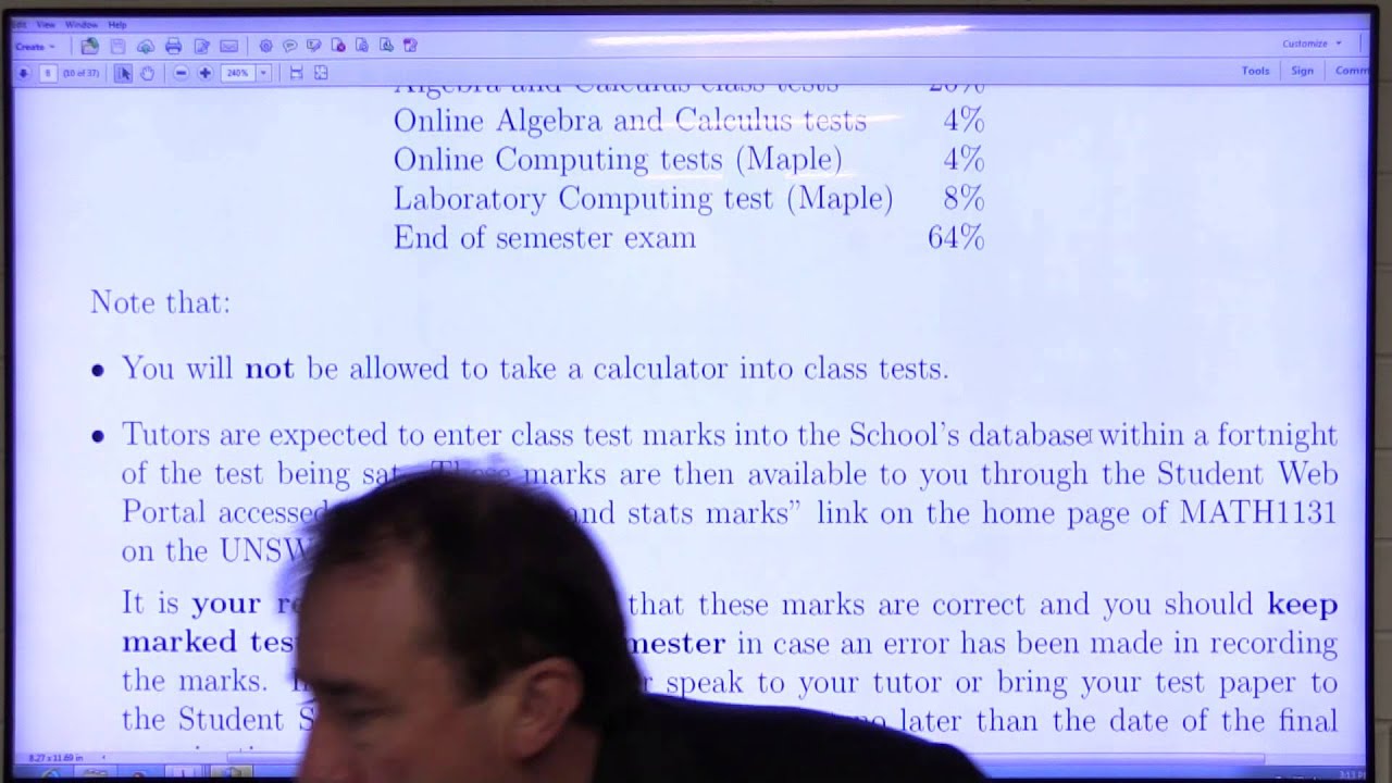 MATH1131 Overview and Course Information