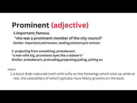 Prominent meaning in English