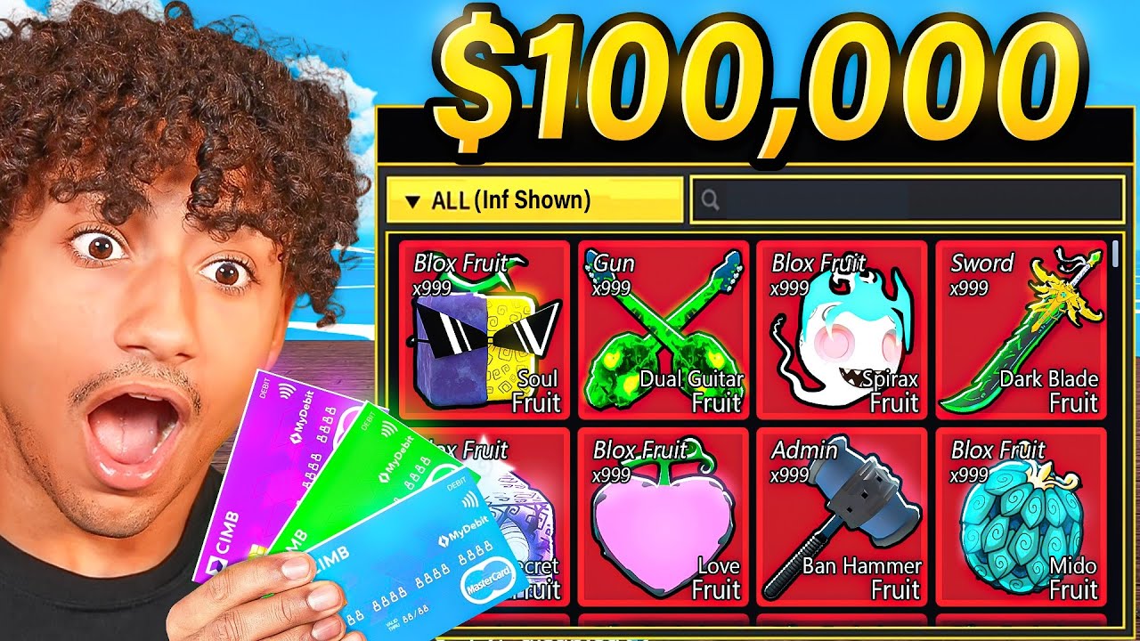 $1 Vs $100,000 Blox Fruits Account!!