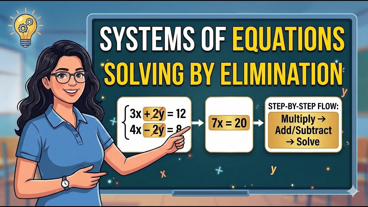 Master the Elimination Method (Systems of Linear Equations) | Algebra Tutorial