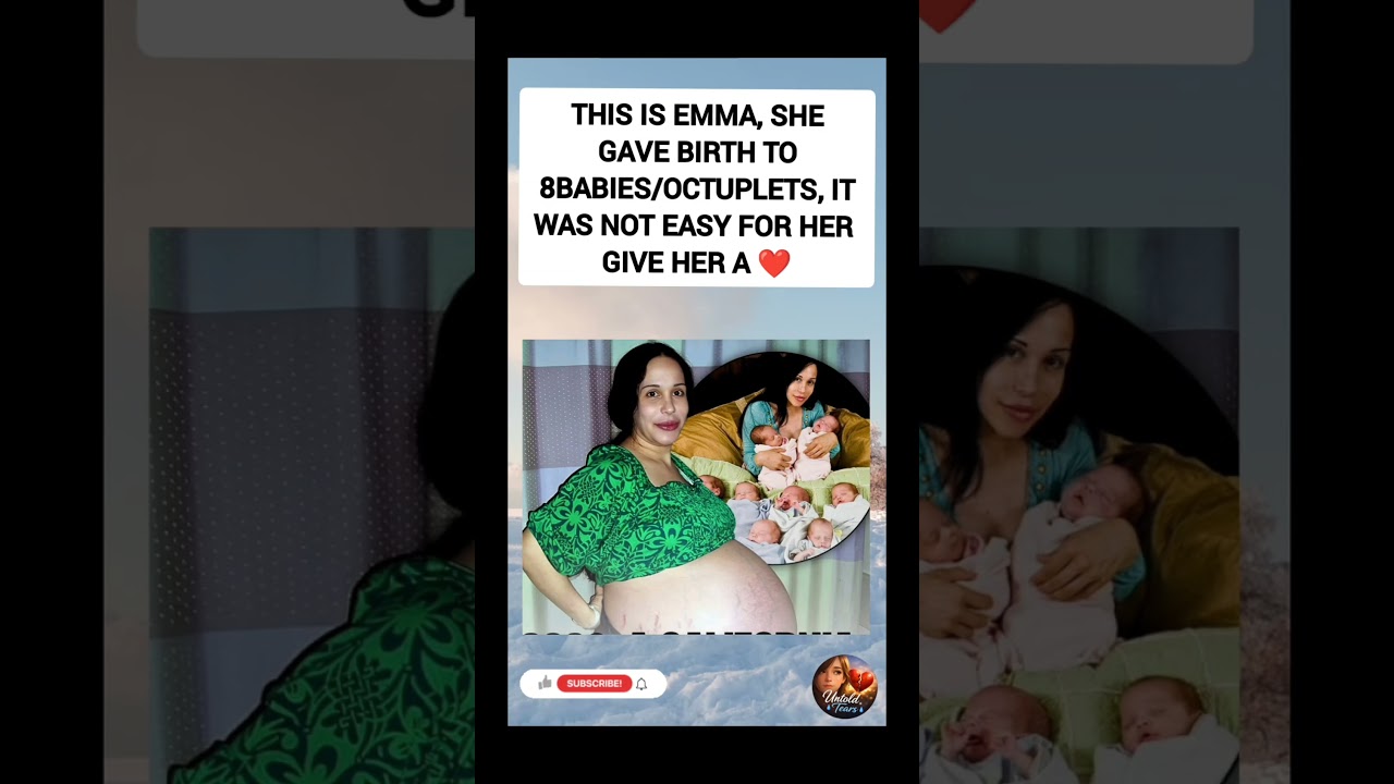 A MIRACLE HAPPENED : SHE GAVE BIRTH TO 8 BABIES AT THE SAME TIME 😱 #miracle #mother #love #viral