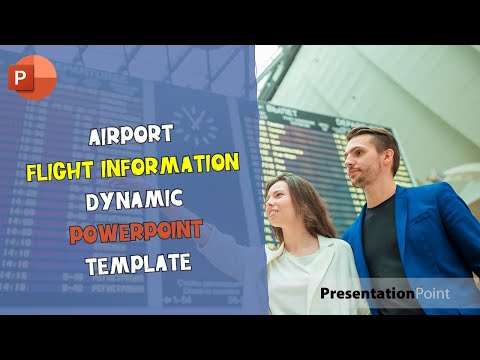 Airport Flight information dynamic PowerPoint template
