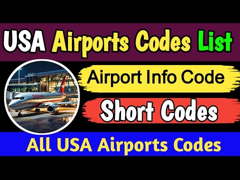 USA Airports Codes List All Area