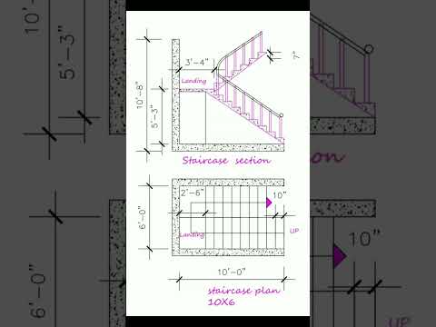 dongle staircase plan and elevation #shorts #trending #shortsfeed #short