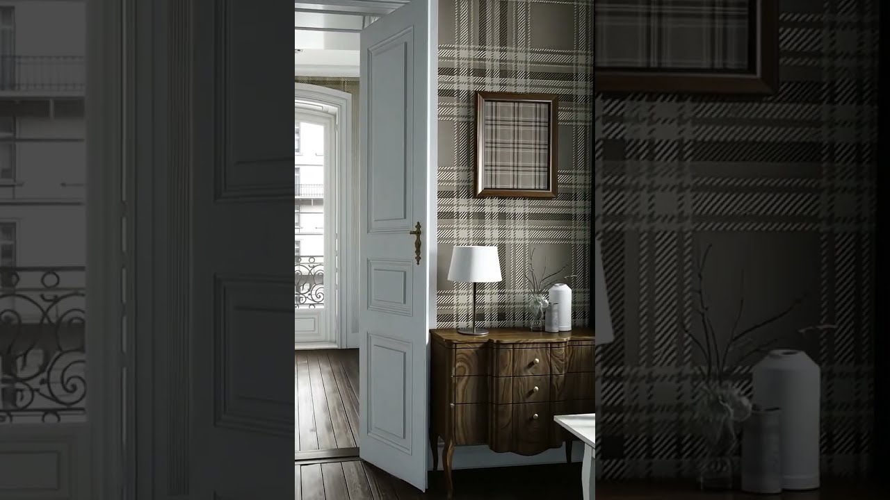 Brown Faux Suede Wallpaper Unique Plaid Luxury Wall Decor.  #home #homedecor #vintageinterior