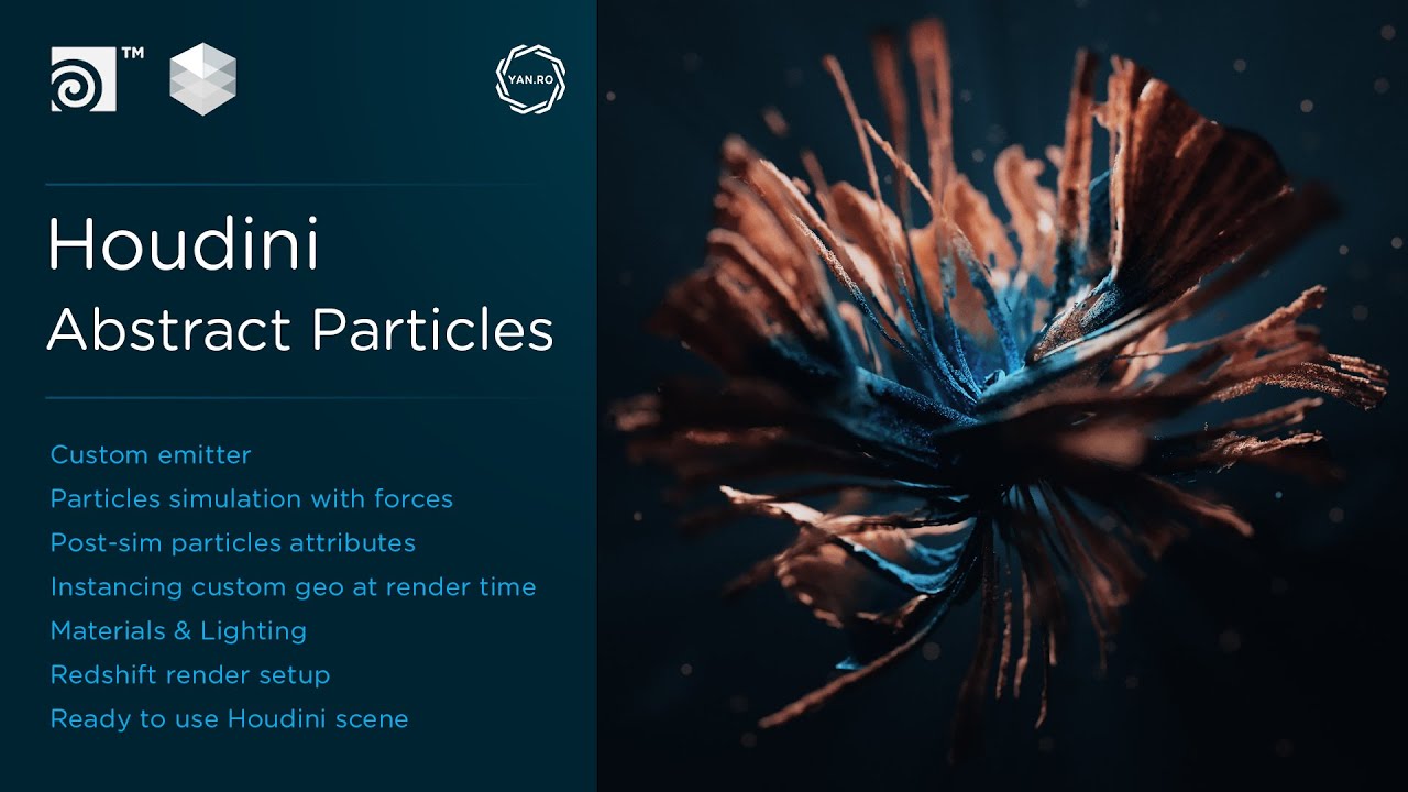 Houdini Tutorial - Abstract Particles using Redshift (+hip file)