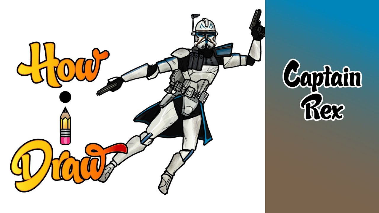 How I Draw CAPTAIN REX from STAR WARS the CLONE WARS