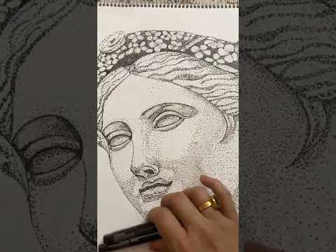 stippling art||black pen||pen art