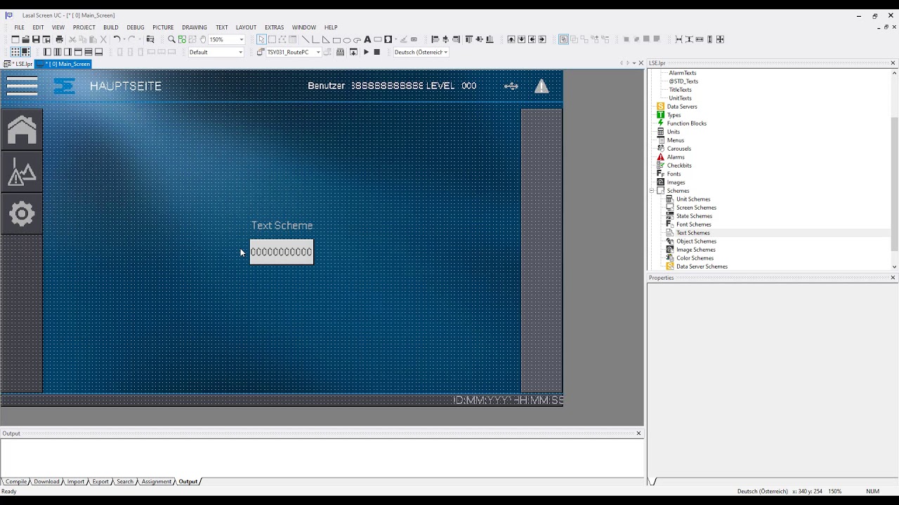 5.0 LASAL SCREEN - TextScheme (deutsch)