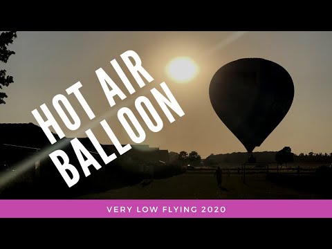 Hot air balloon - VERY low flying over residential area!