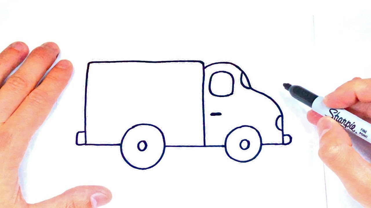 Cómo dibujar un Camion Paso a Paso | Dibujo de Camion