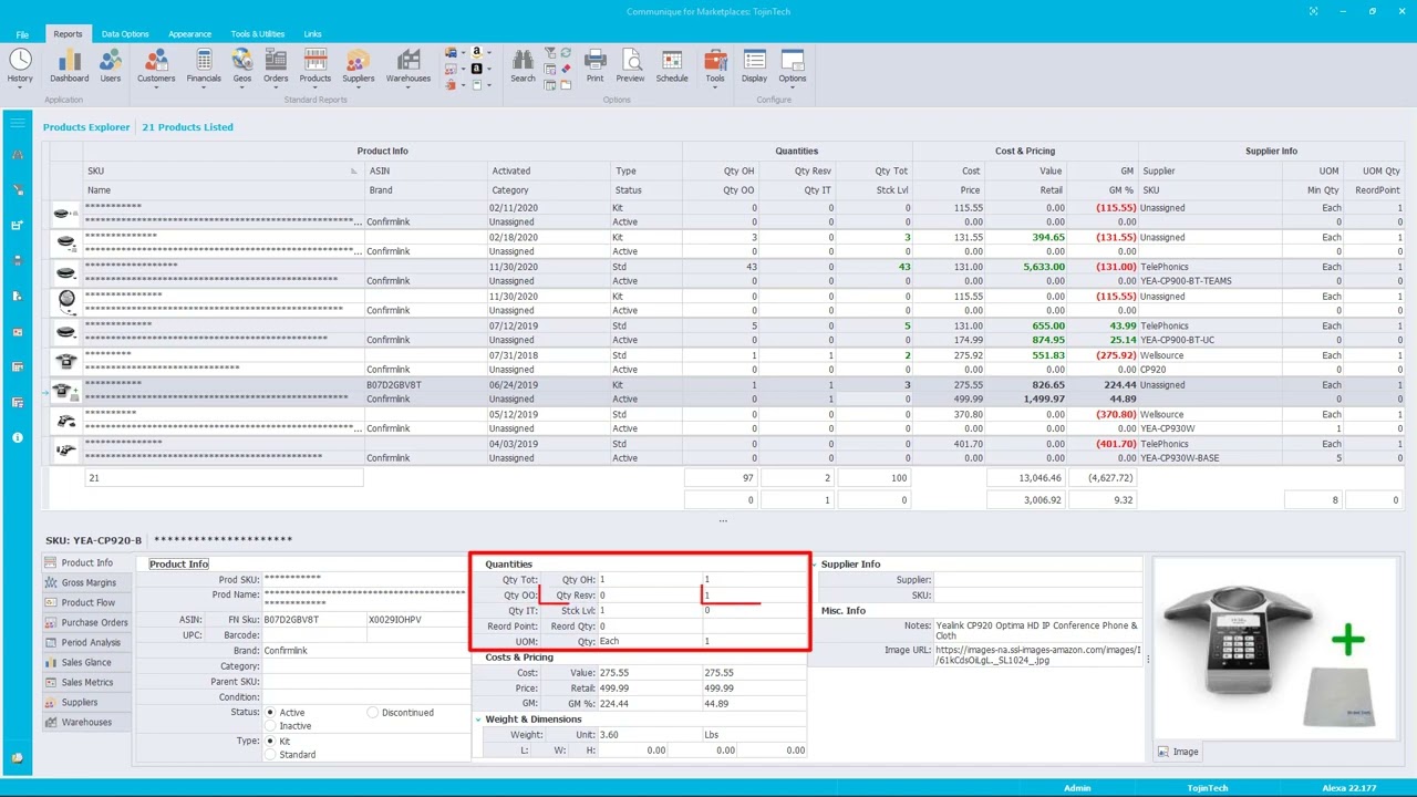 Product Data Pages - Product Info