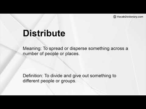 Distribute Meaning