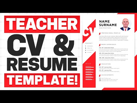 TEACHER CV & RESUME TEMPLATES! (How to WRITE a BRILLIANT TEACHING JOB CV or RESUME!)