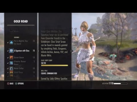 ESO- This is Where you find your Class Script Scrap location-Your Welcome