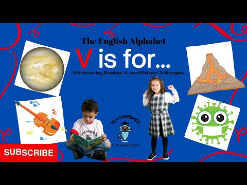 English for kids | English Alphabet | Words with V | V is For - ABC Alphabet Songs with TeachersKidz