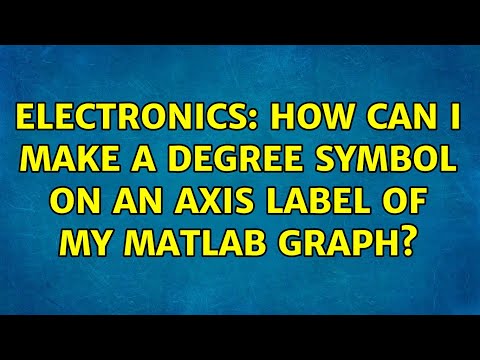 Electronics: How can I make a degree symbol on an axis label of my MatLab graph? (2 Solutions!!)