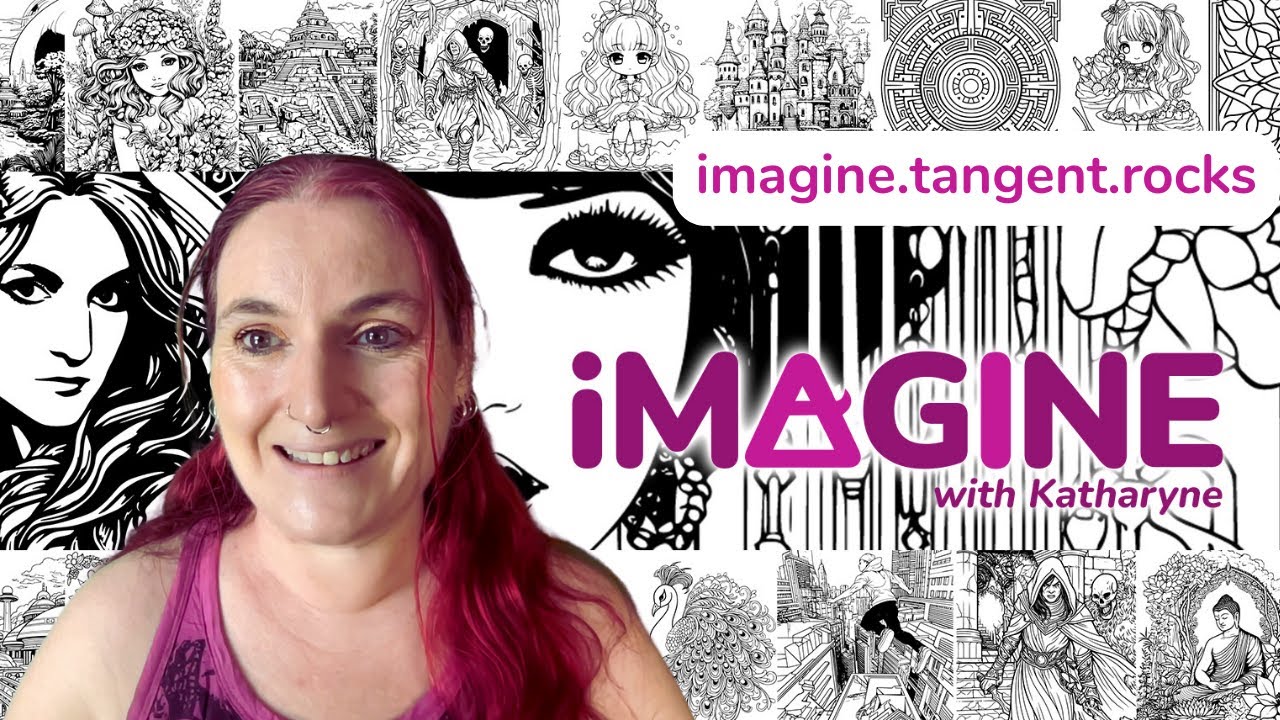Coloring Books!  IMAGINE with Katharyne! New HUGE Midjourney course + software bundle.  No grays!