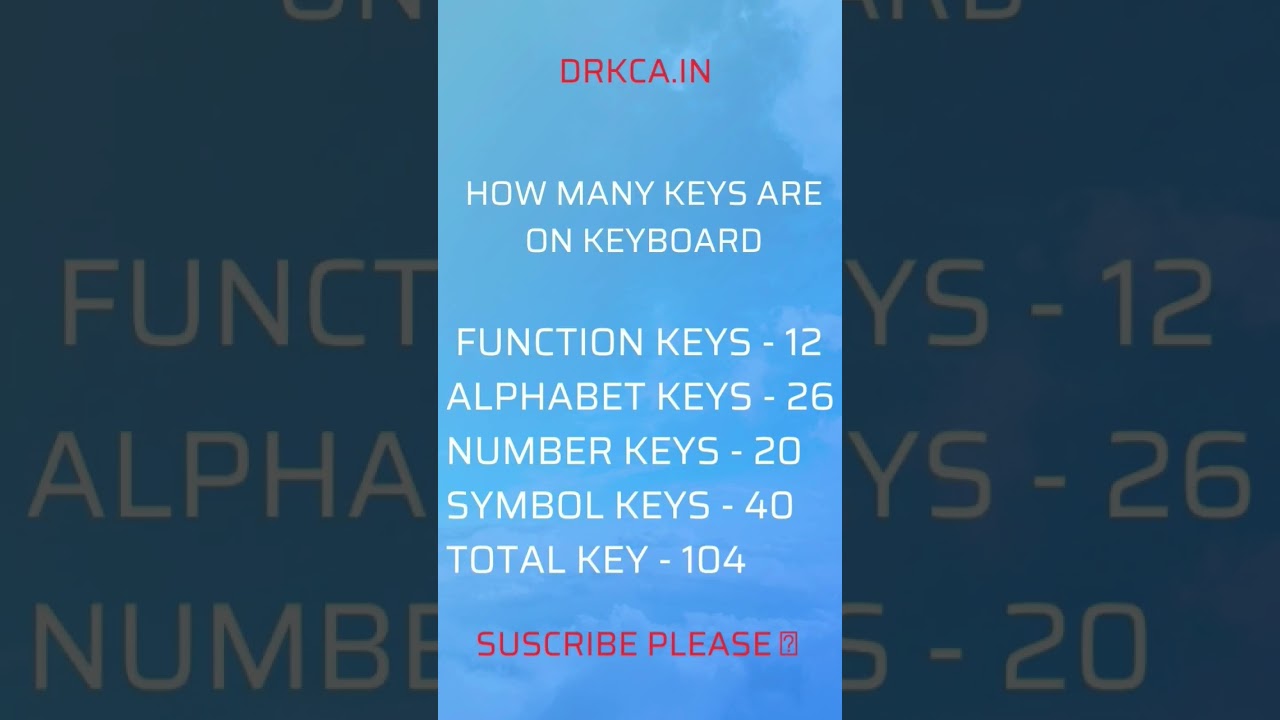 How many keys are on keyboard