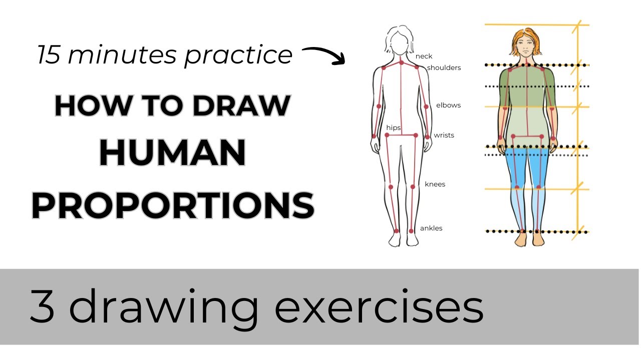 Drawing Human Proportions || Step-by-step Practice