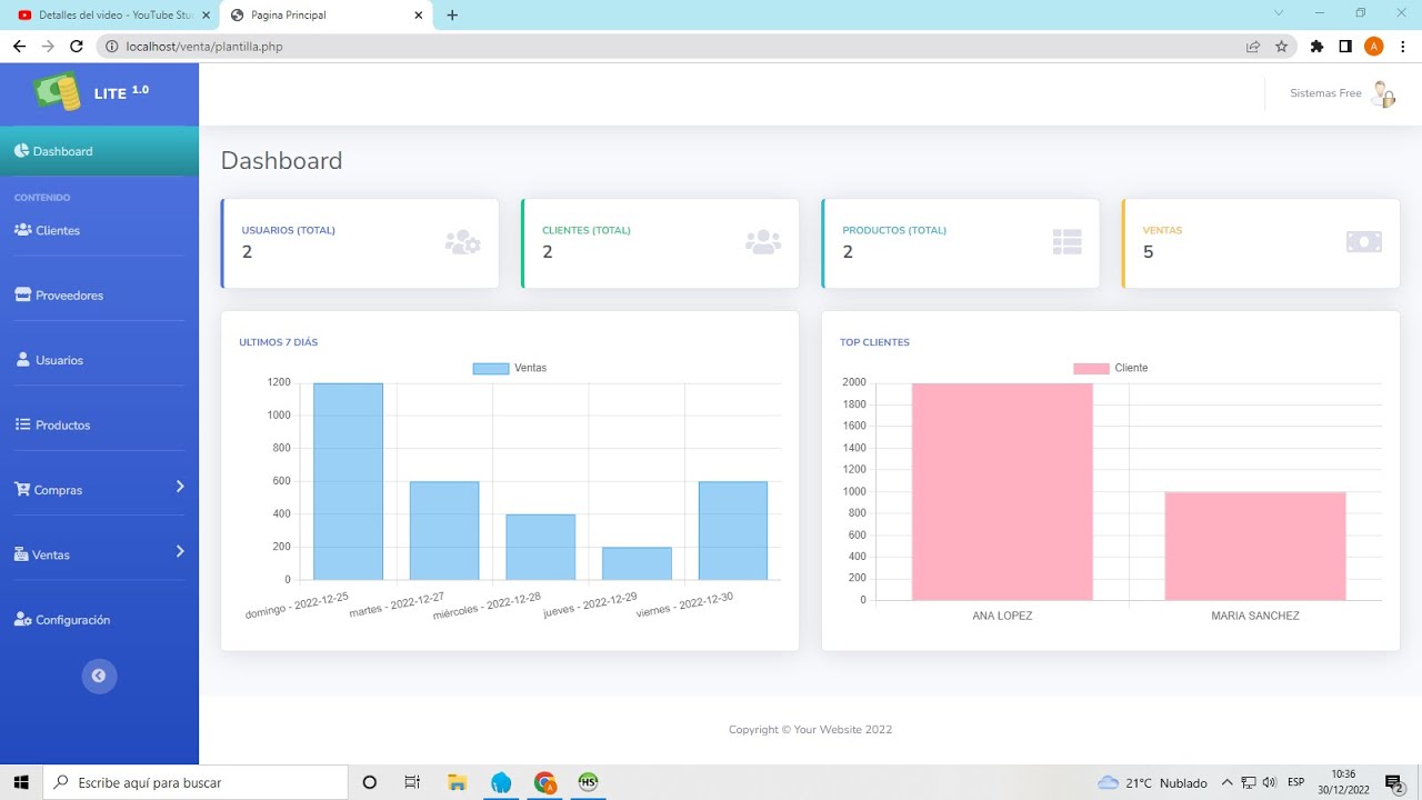 Descargar sistema de venta PHP Axios y Mysql gratis