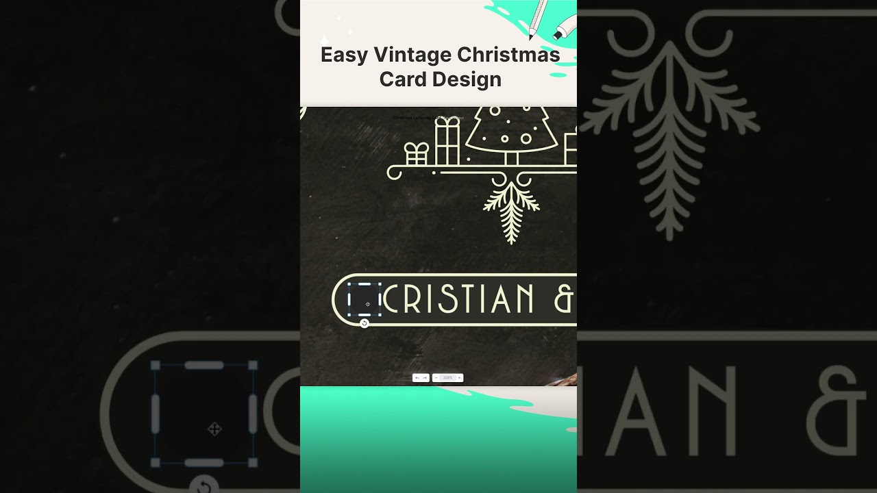 Designing A Vintage Christmas Card #shorts