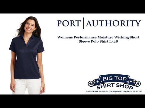 Port Authority Womens Performance Moisture Wicking Short Sleeve Polo Shirt L528