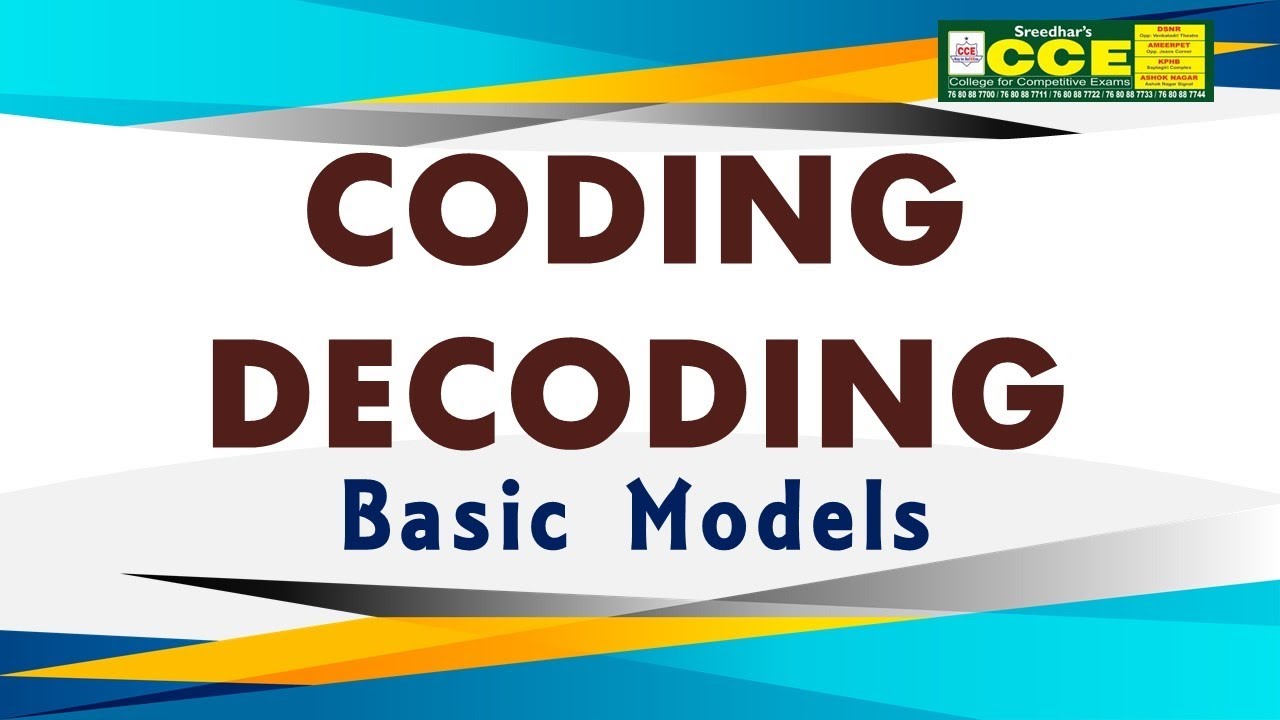 CODING DECODING BASIC MODELS PART-1 | REASONING FOR COMPETITIVE EXAMS