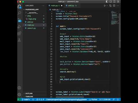 Save Your Password Safe ep.2 "Add Password" Interface