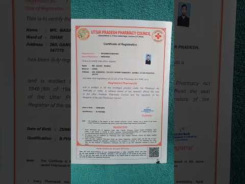 Certificate Of Registration #bpharma #dpharma #dpharma_bpharma_mpharma #doctors
