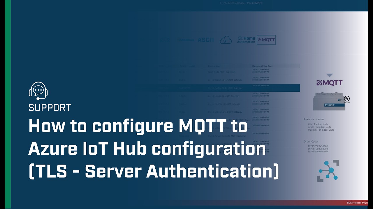 How to configure MQTT to Azure IoT Hub configuration (TLS - Server Authentication) | Intesis