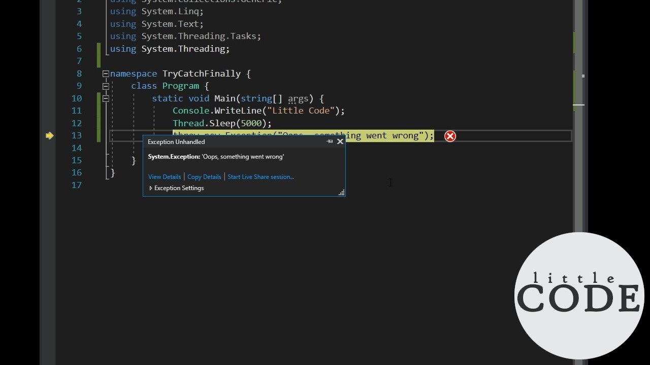 Try, Catch and Finally In C# - How to stop your apps from crashing!