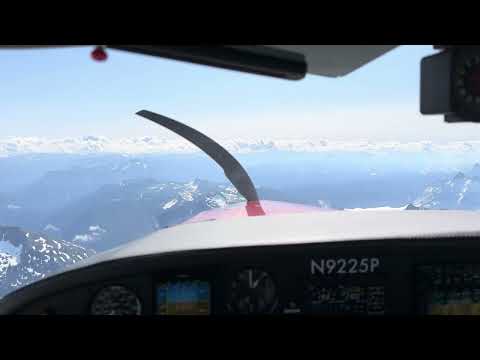 Crossing the Cascades in a Piper Comanche.