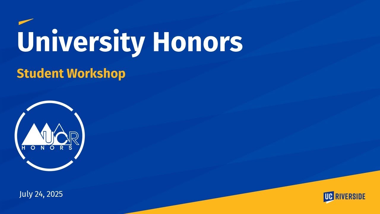 University Honors Student Workshop 2025