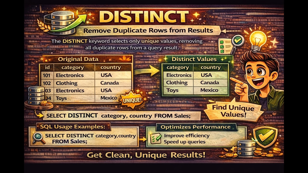 SQL DISTINCT Explained (Remove Duplicate Rows Easily)