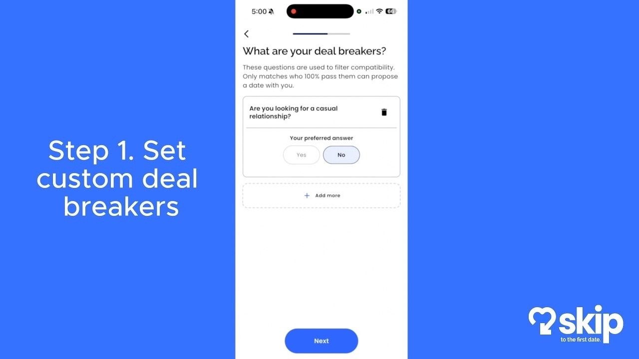 How it works - Skip Matchmaking App