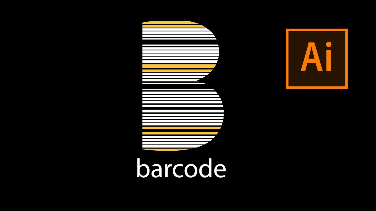 How to design barcode logo | Adobe illustrator tutorial | easy tutorial | 4 mins tutorial