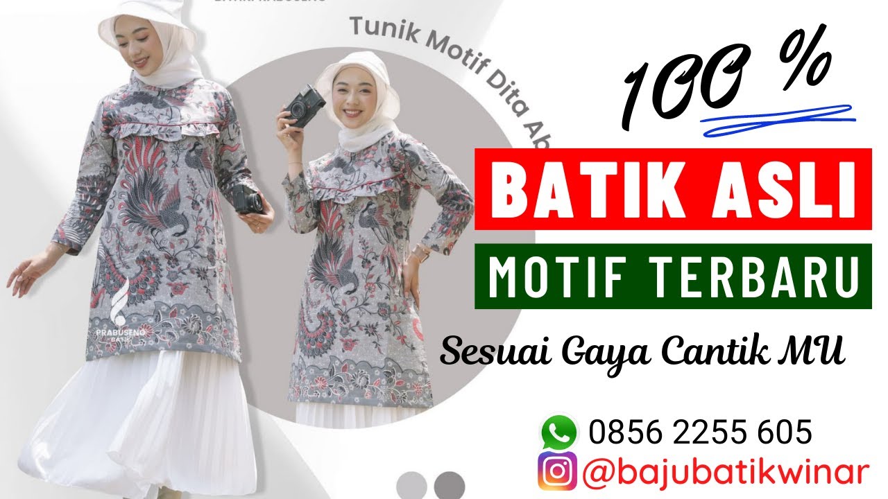 MODEL ATASAN BATIK WANITA- PRABUSENO SOLO TUNIK BLOUSE KANTOR NYAMAN DIPAKAI MODERN & TERBARU 2022 6