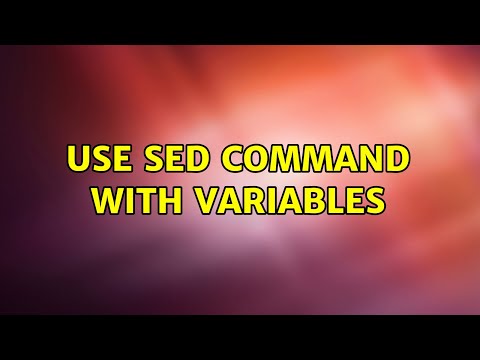 Use sed command with variables