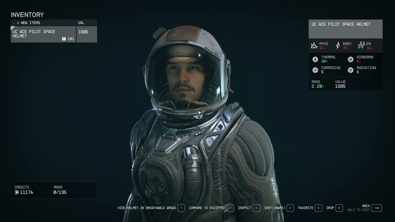 Starfield UC Ace Pilot Space Helmet Console Command Cheat Code