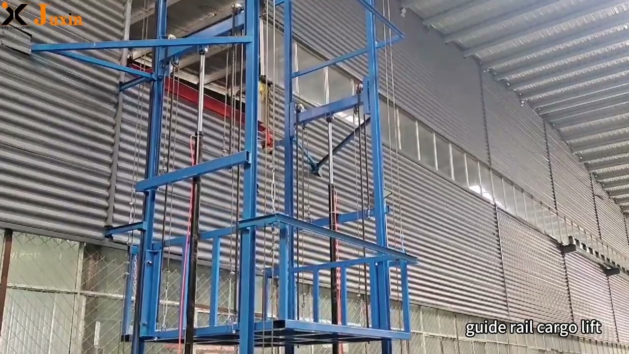 Wall Mounted Warehouse Guide Rail Cargo Lift Freight Elevator Vertical Goods Lifting Platform