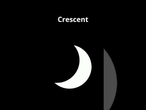 Sun, moon, crescent, Earth