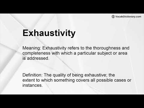 Exhaustivity Meaning