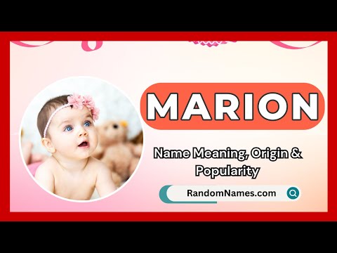 Marion - Baby Girl Name Meaning, Origin & Popularity - RandomNames.com