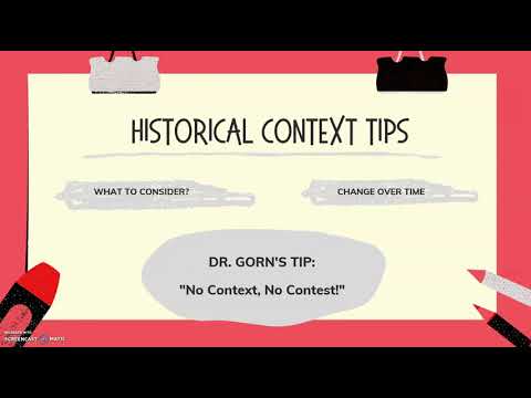 NHD Quick Tip: What is Historical Context?
