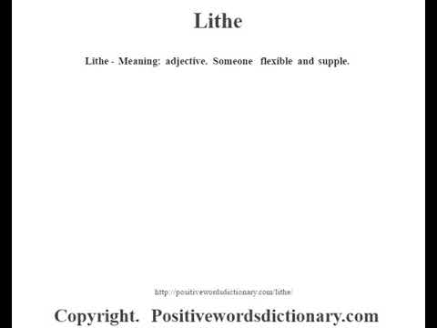 Lithe definition | Lithe meaning